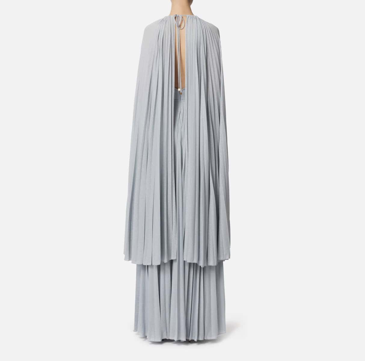 Red Carpet dress made of lurex jersey fabric with cape - אלגנזה ...